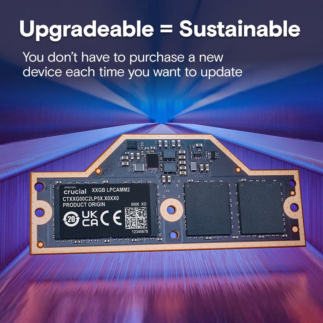 Crucial 64GB LPCAMM2 LPDDR5X- 7500 memory | CT64G75C2LP5X | Crucial IN